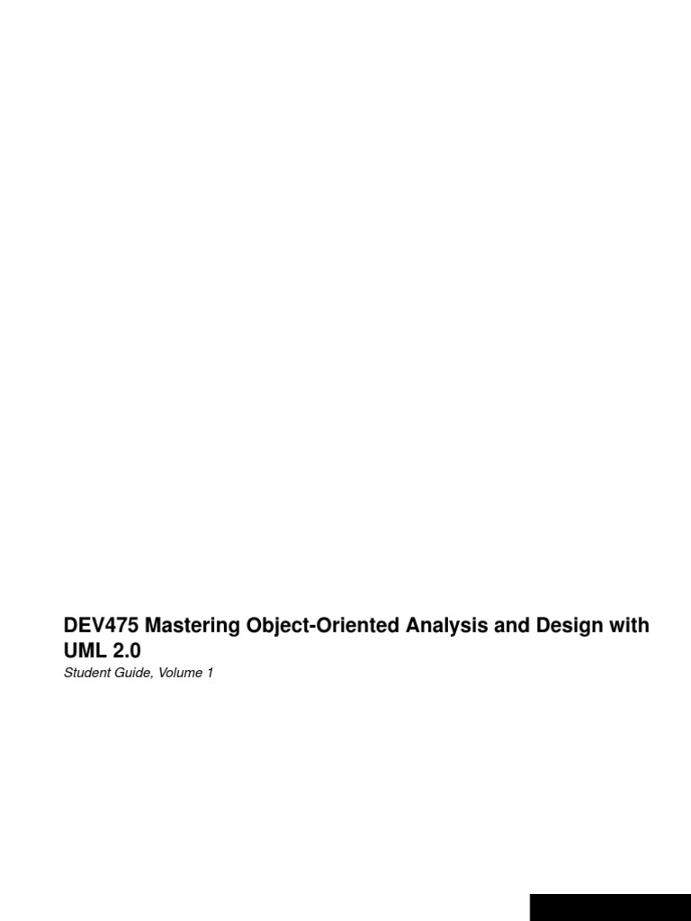 Ooad With Uml20 Pdf Unified Modeling Language Component Based Software Engineering 6862