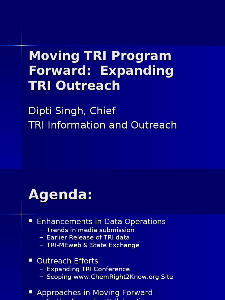 Enhancing TRI Program Outreach and Data | PDF | Internet Forum | Computing