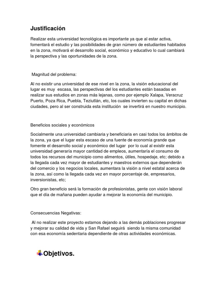 Proyecto (Justificacion) | PDF | Ciencias económicas | Crecimiento ...