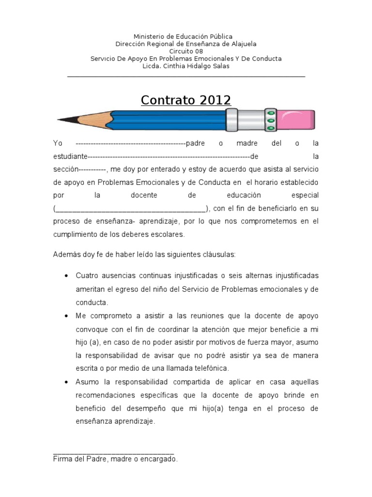 Contrato Padre de Familia | PDF