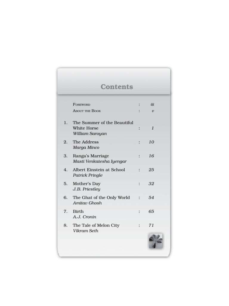 NCERT Book English Snapshots Class XI | PDF