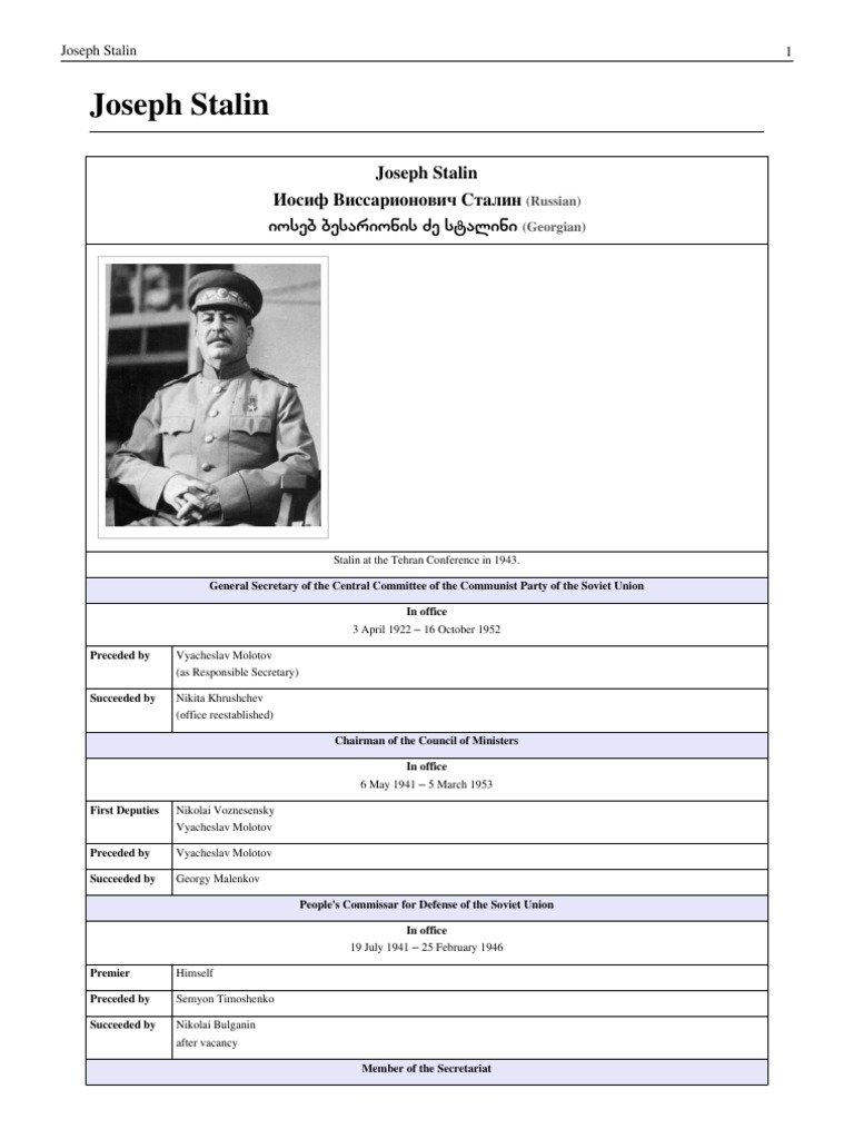 Joseph Stalin | PDF | Joseph Stalin | Leon Trotsky