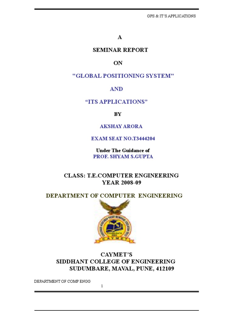 Acknowledgement Gps | PDF | Global Positioning System | Satellite