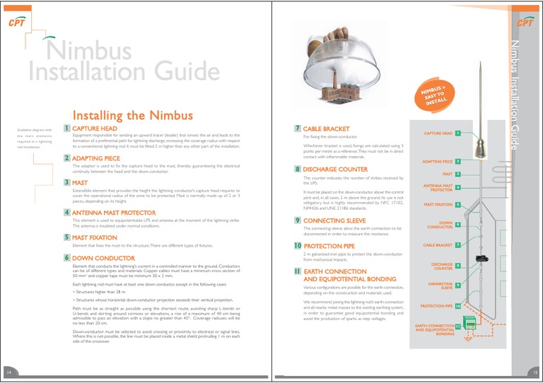 Nimbus - Lightning Rod External Installation Guide | PDF | Lightning ...