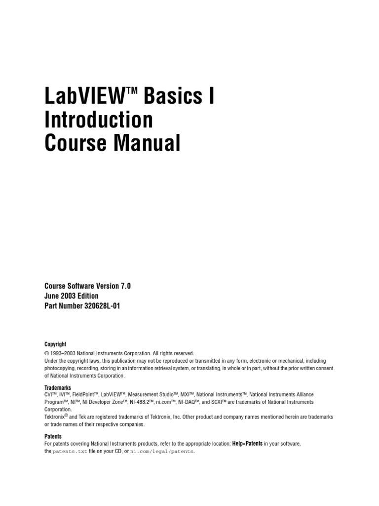 Labview 7 Base I | PDF