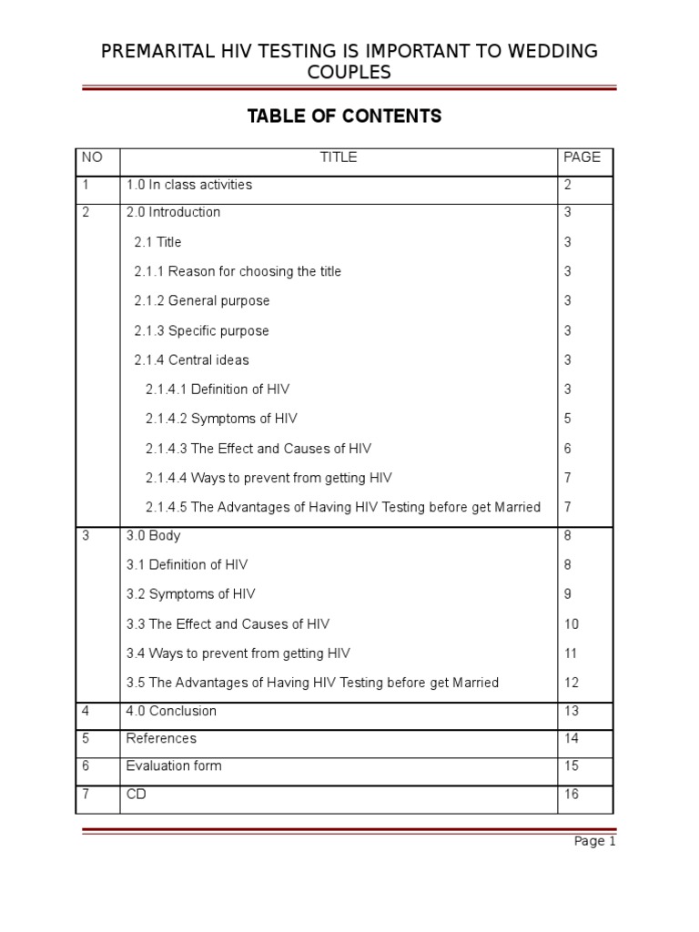 Premarital Hiv Testing Is Important To Wedding Couples | PDF | Hiv/Aids ...