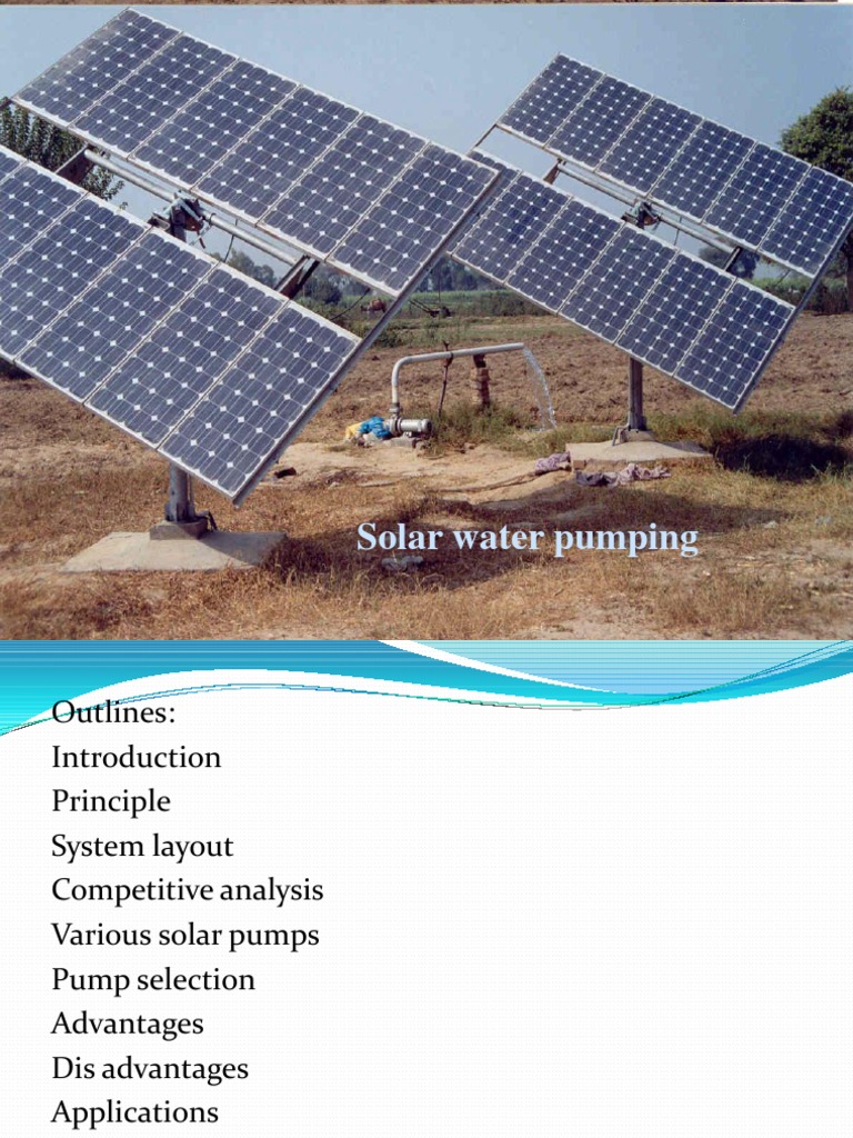Solar Water Pumping | Download Free PDF | Pump | Irrigation