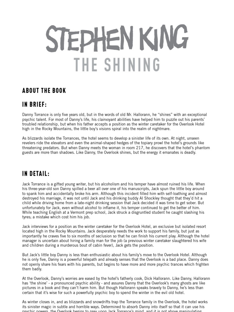 The Shining Guide | Stephen King | Fiction & Literature