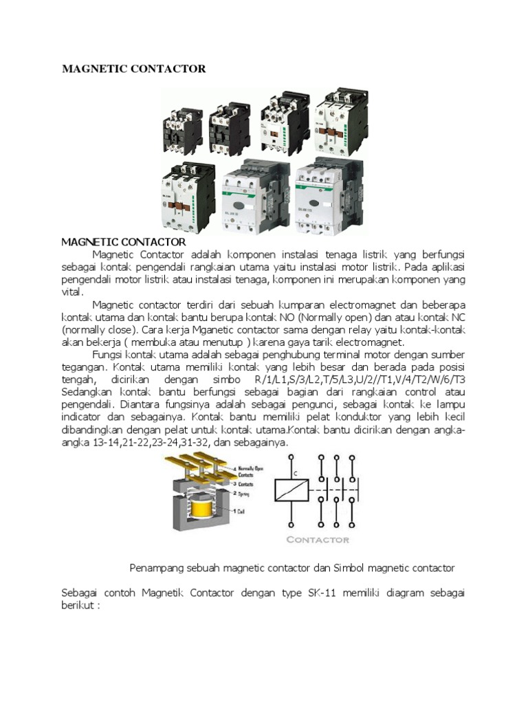 Magnetic Contactor | PDF | Sains & Matematika