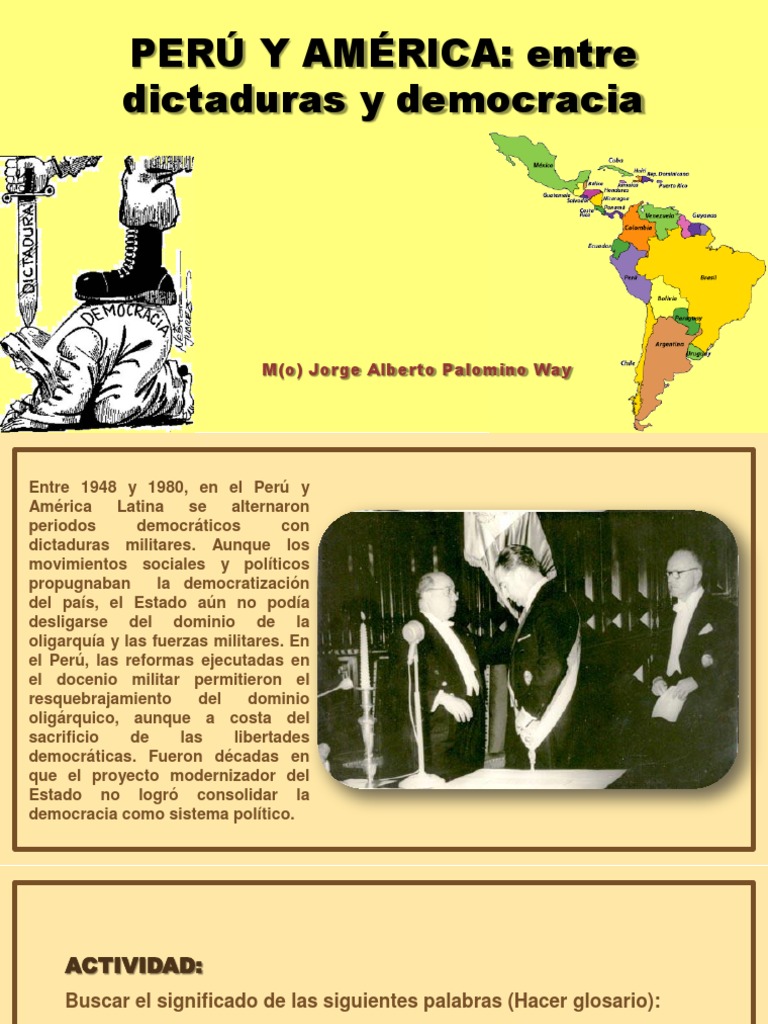 La transición entre dictaduras y democracias en el Perú y América ...