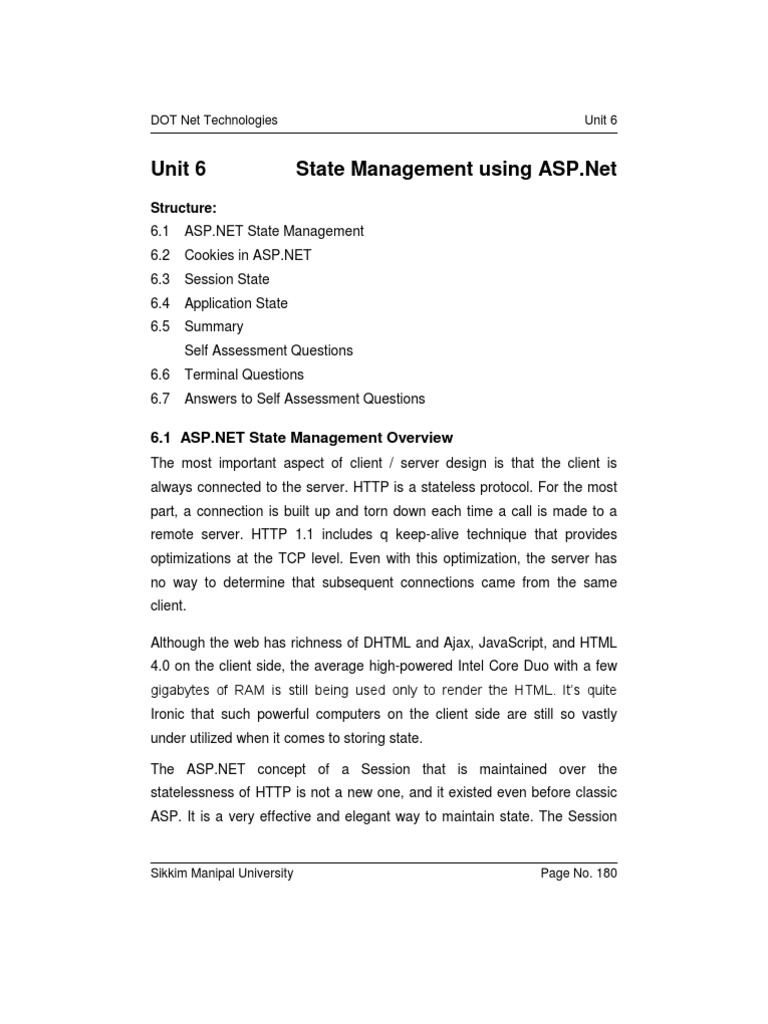 Unit 6: Structure | PDF | Http Cookie | Hypertext Transfer Protocol
