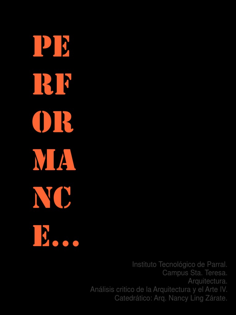 Introducción al Performance Art | PDF