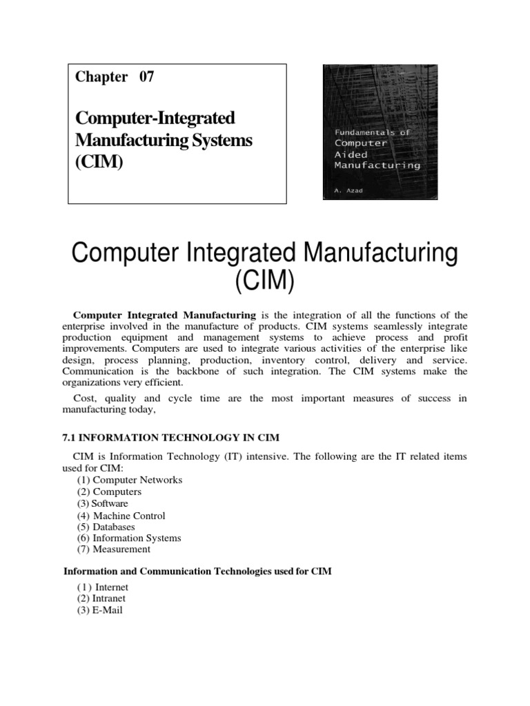 Fundamentals of CAM by A.azad CHAPTER 7 | PDF | Automation | Robot