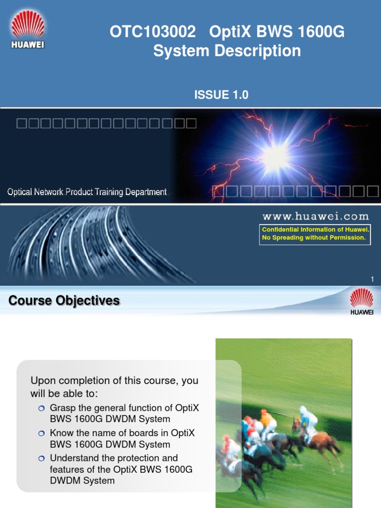 OptiX BWS 1600G System Overview | PDF | Wavelength Division ...
