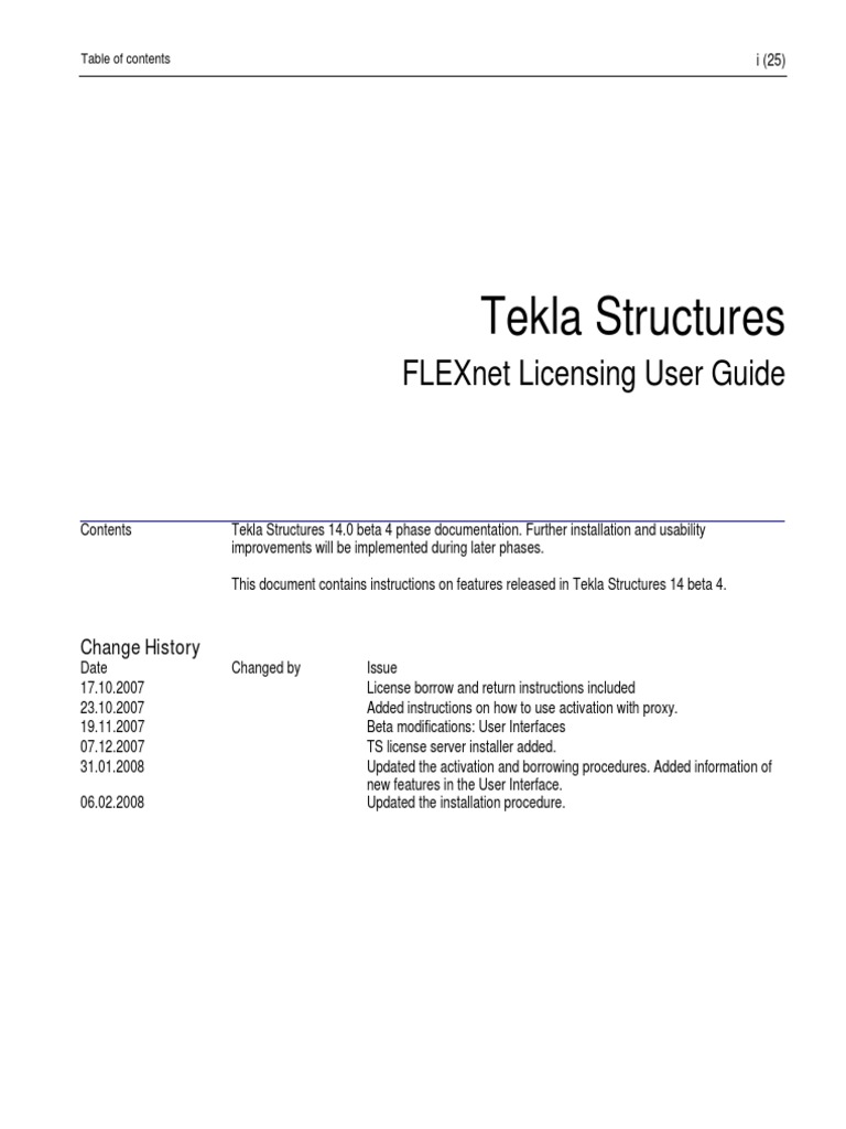 Tekla Structures Flex Net Licensing User Guide | PDF | Port (Computer ...