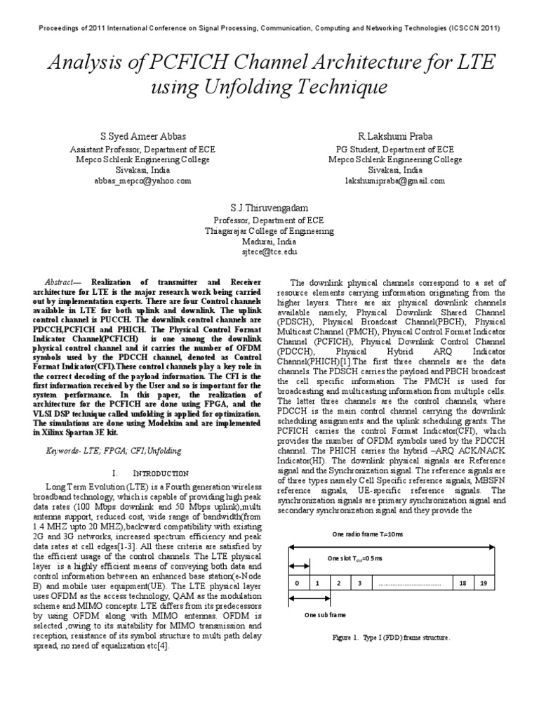 Analysis of PCFICH Channel Architecture For LTE | PDF | Orthogonal ...