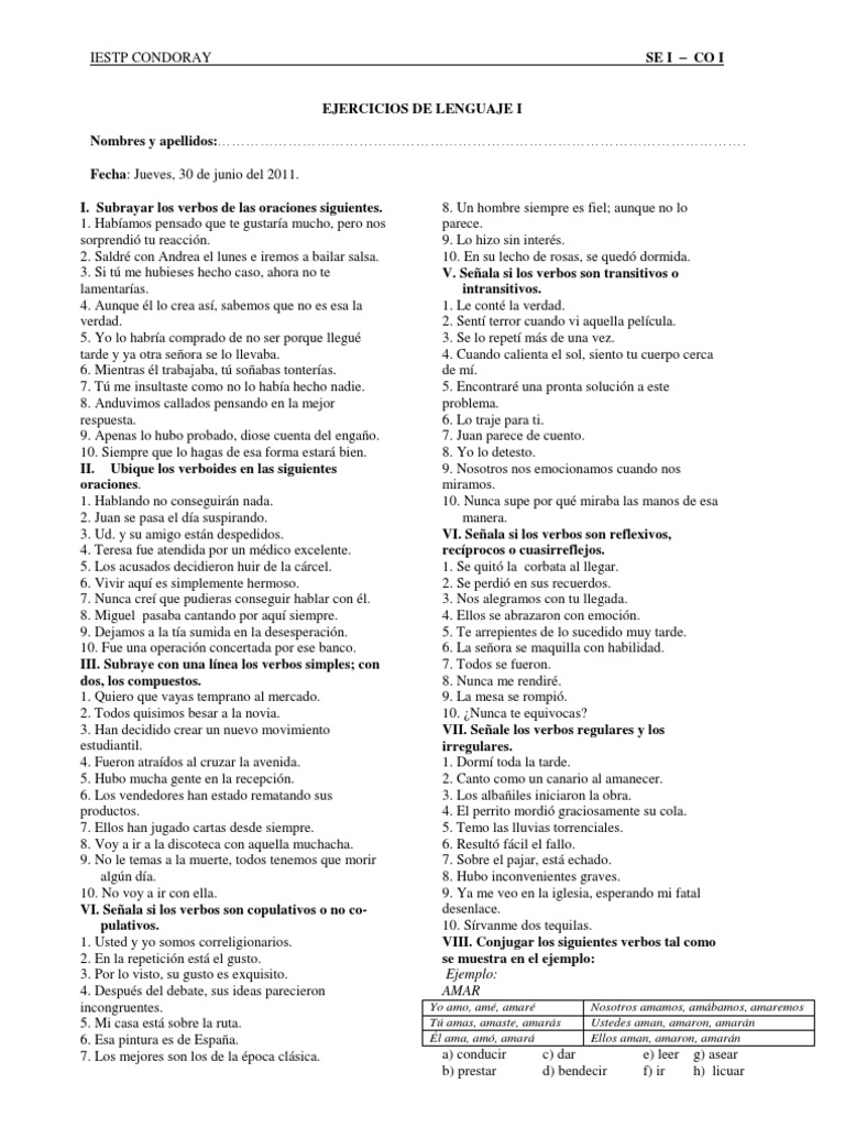 Ejer Cico SD Ever Bos | PDF | Verbo