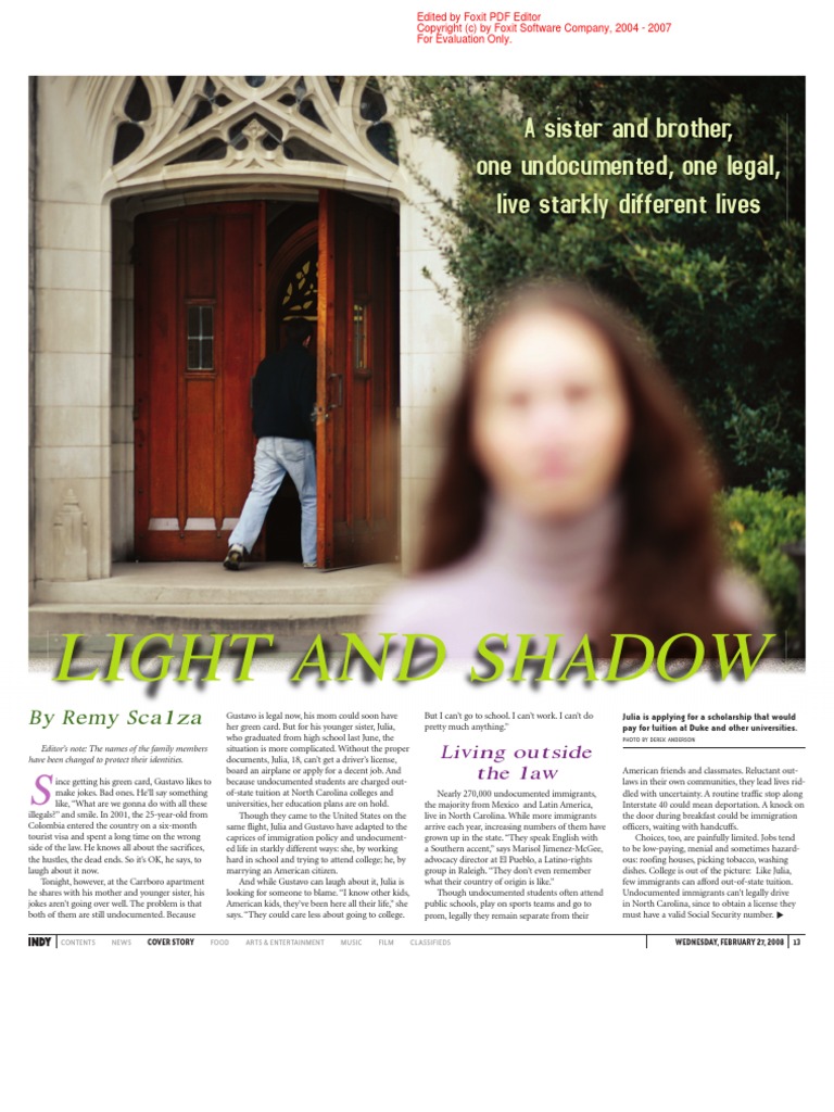 Light and Shadow | Download Free PDF | University Of North Carolina At ...