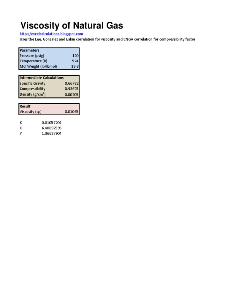 Natural Gas Viscosity | PDF