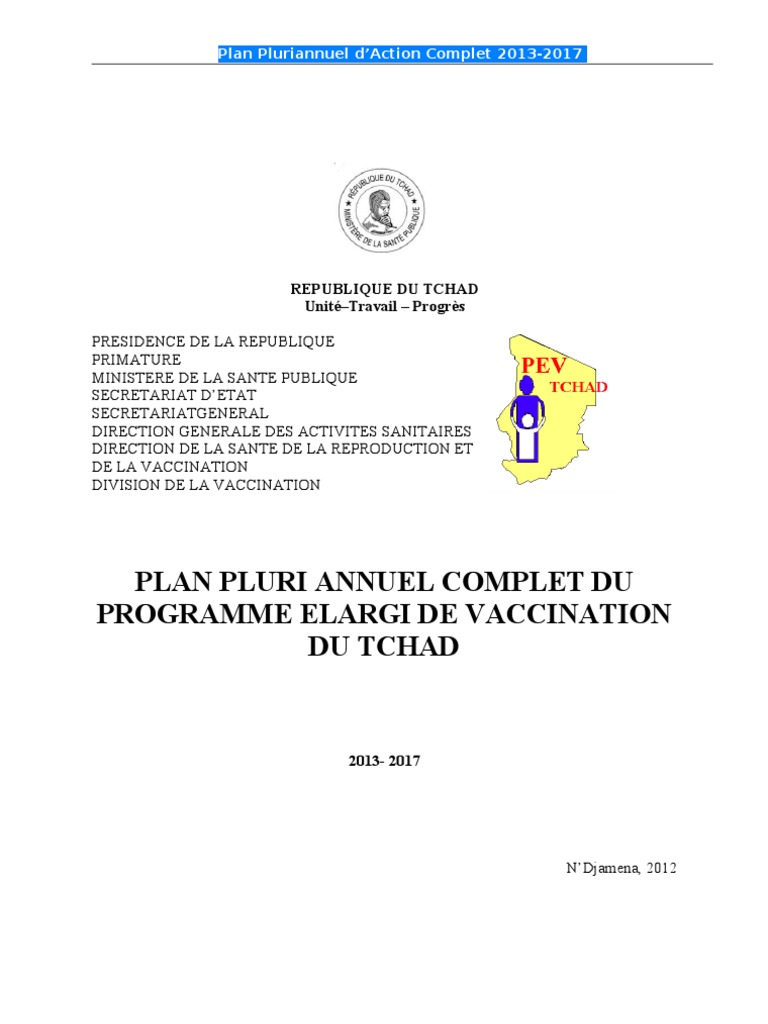 Plan Pluri Annuel Complet Du Programme Elargi de Vaccination Du Tchad ...