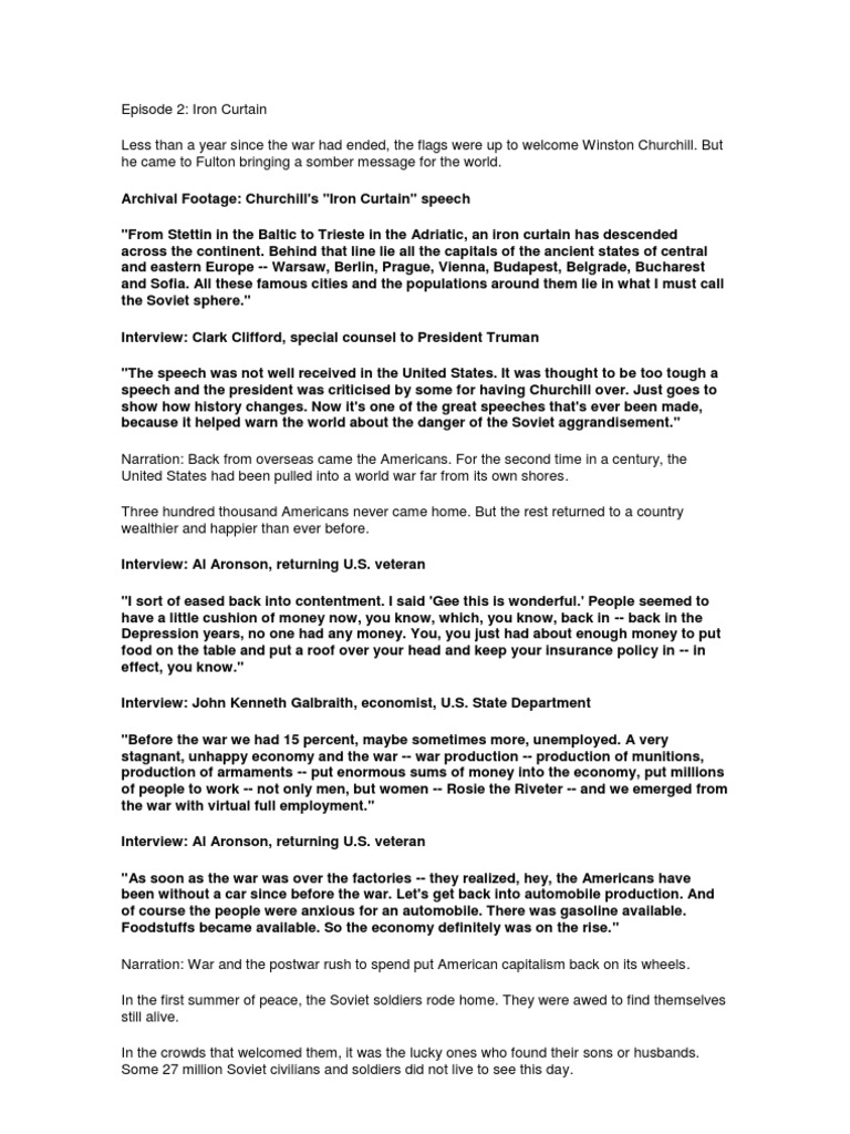 Episode 2 CNN Cold War | PDF | Joseph Stalin | Winston Churchill