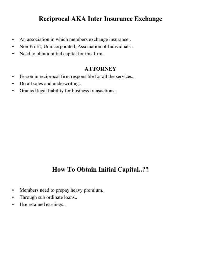 Reciprocal Insurance Insights | PDF | Law