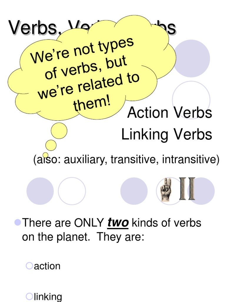 Three Types of Verbs | PDF | Verb | Subject (Grammar)
