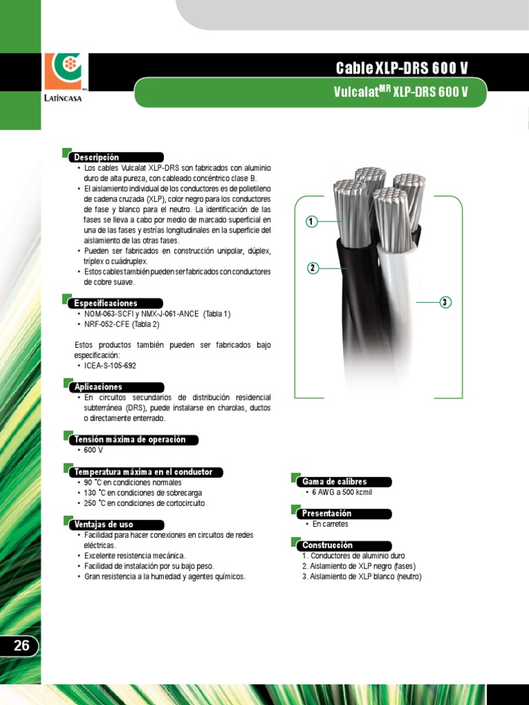 Cables Multiplex 14 Vulcalat Xlp-Drs | PDF | Tecnología