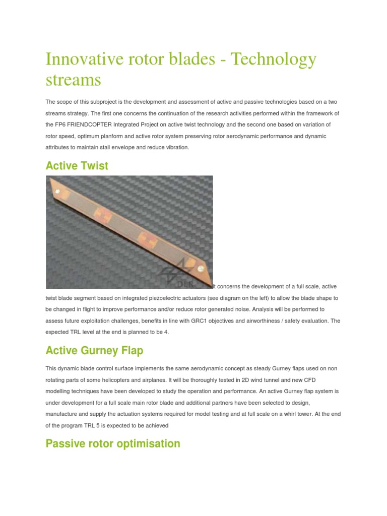 Innovative Rotor Blades | PDF | Aircraft | Aerospace