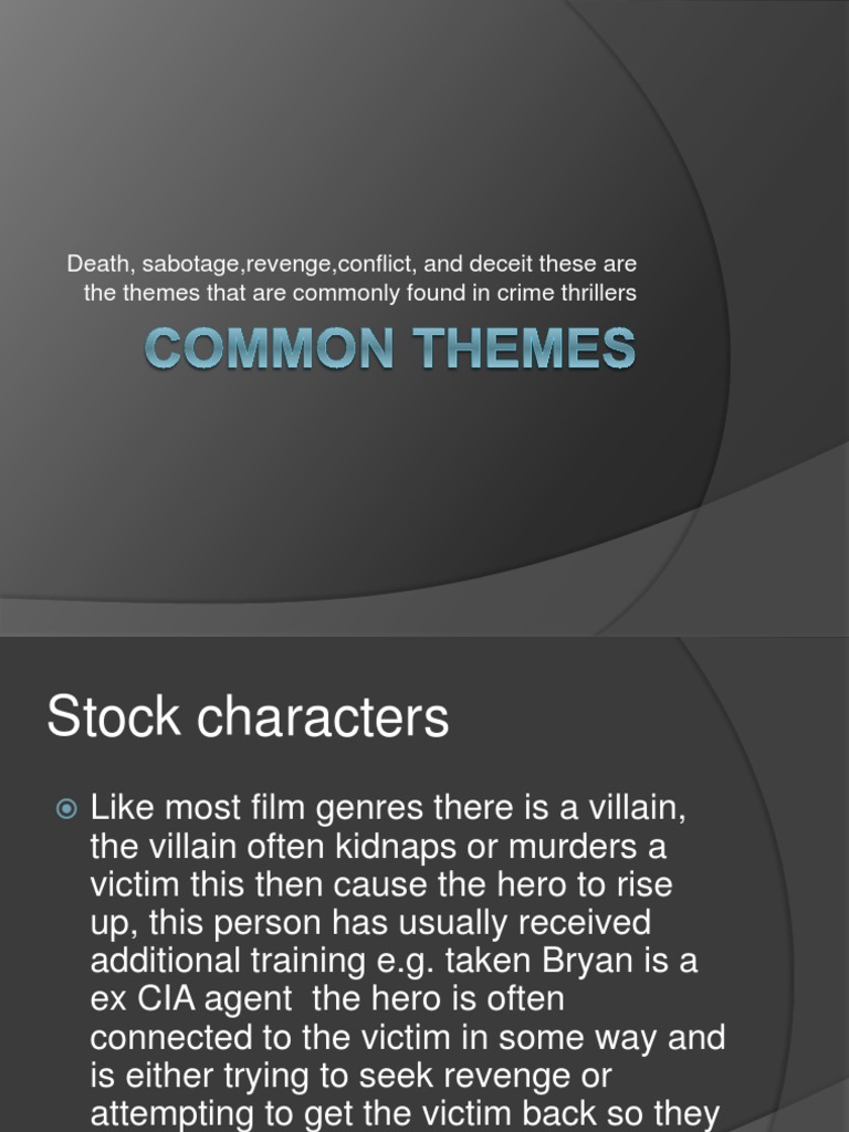 Common Themes Group Work | PDF | Thriller (Genre) | Emotions
