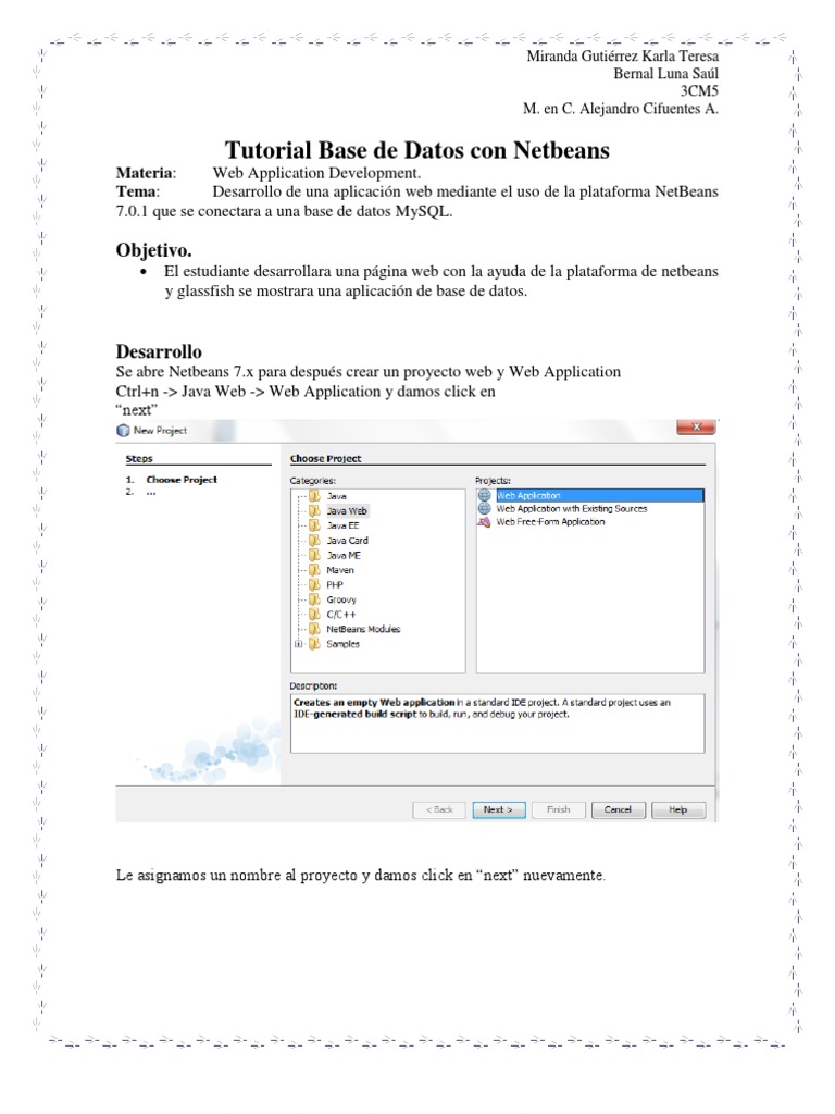 Tutorial Base de Datos Con Netbeans | PDF | Crecimiento personal y profesional | Informática