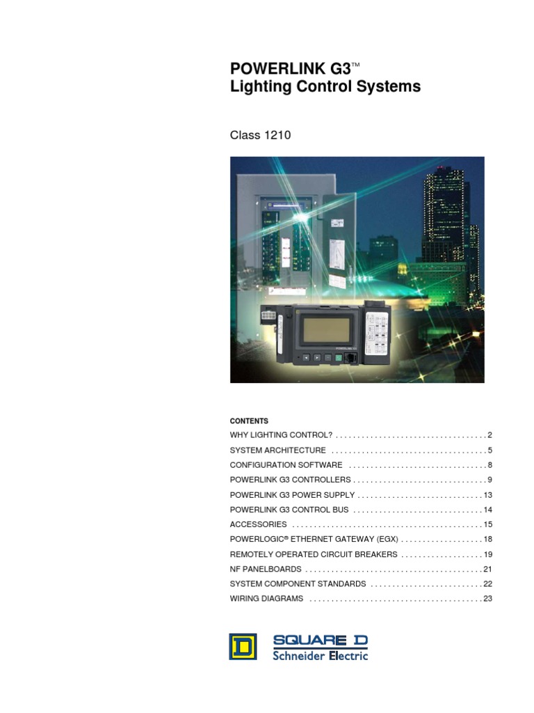 Powerlink G3 Lighting Control Systems: Class 1210 | PDF | Computer ...