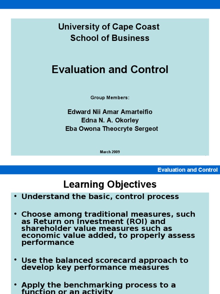 Strategic Evaluation and Control Guide | PDF | Strategic Management ...