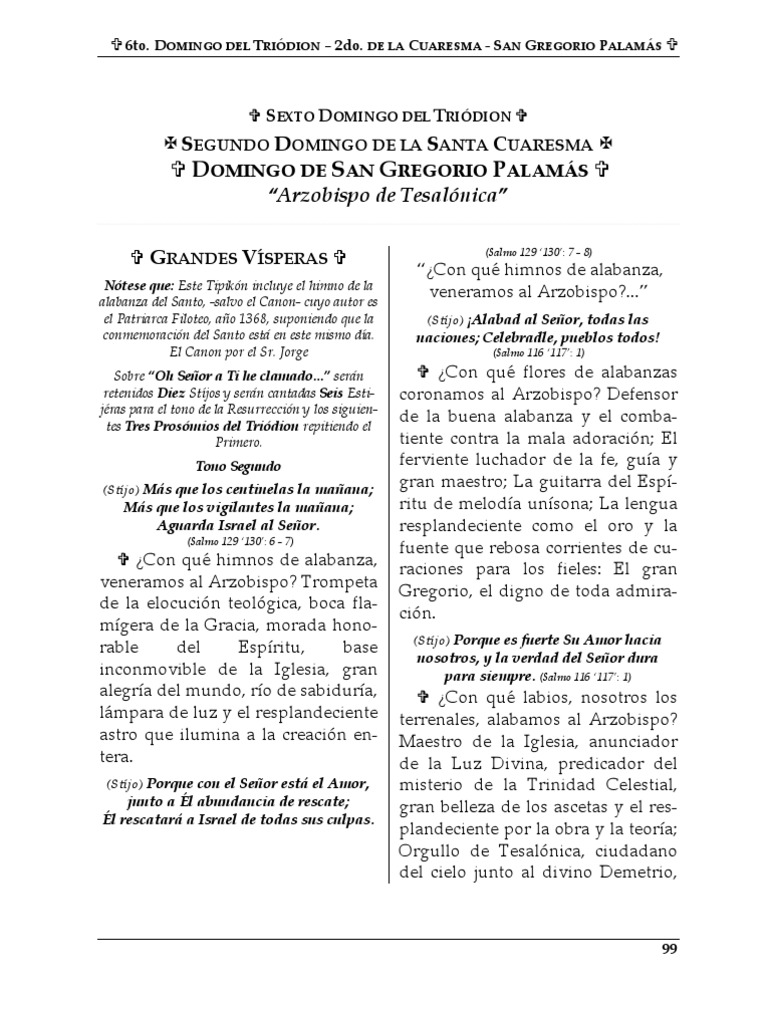 Alabanza a San Gregorio Palamás | PDF | María, madre de Jesús | Salvación