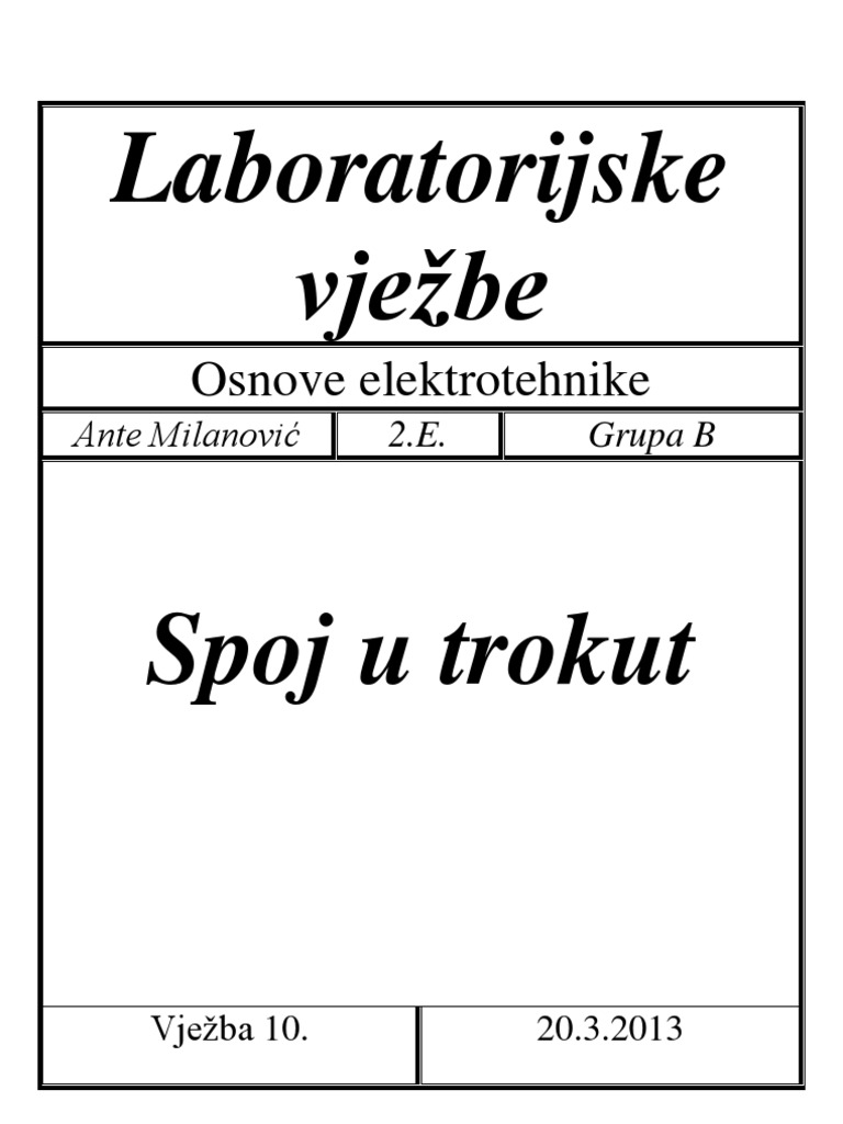 Laboratorijske Vježbe Osnove 10 | PDF