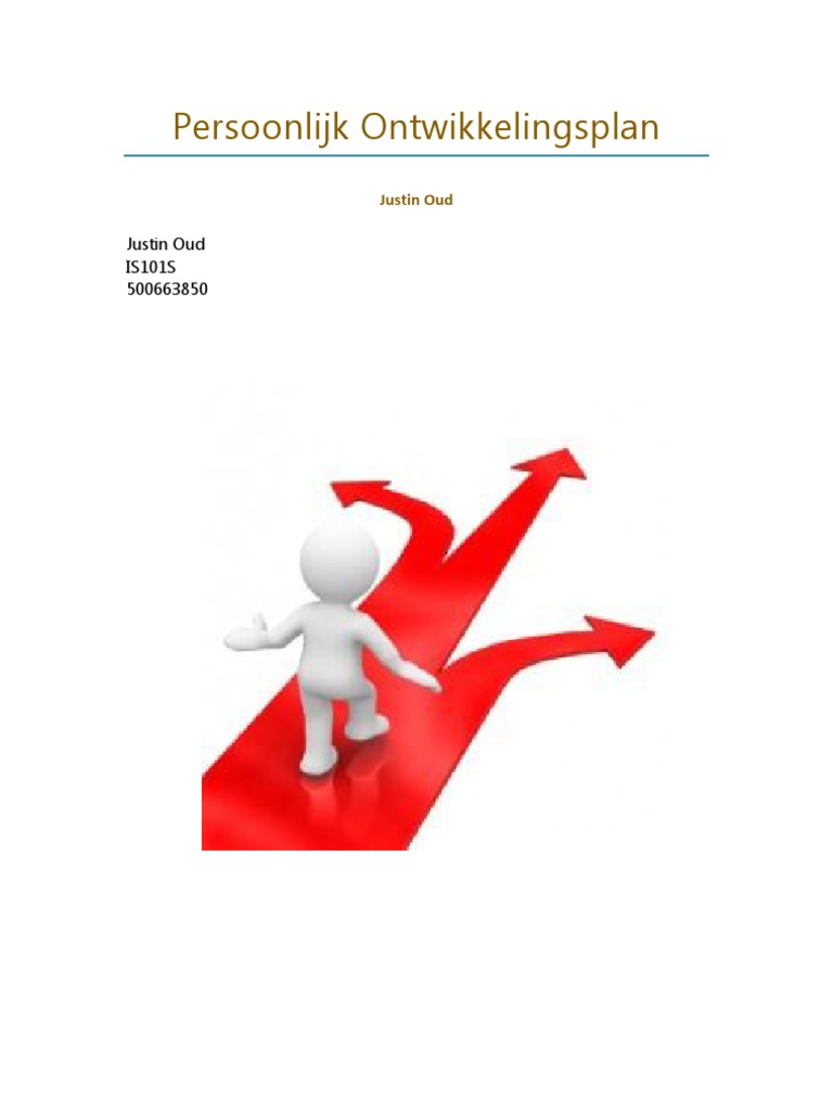 Persoonlijk Ontwikkelingsplan Justin Oud | PDF