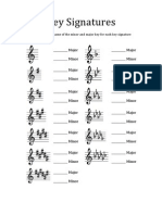 Major and Minor Key Signatures Treble Clef | PDF