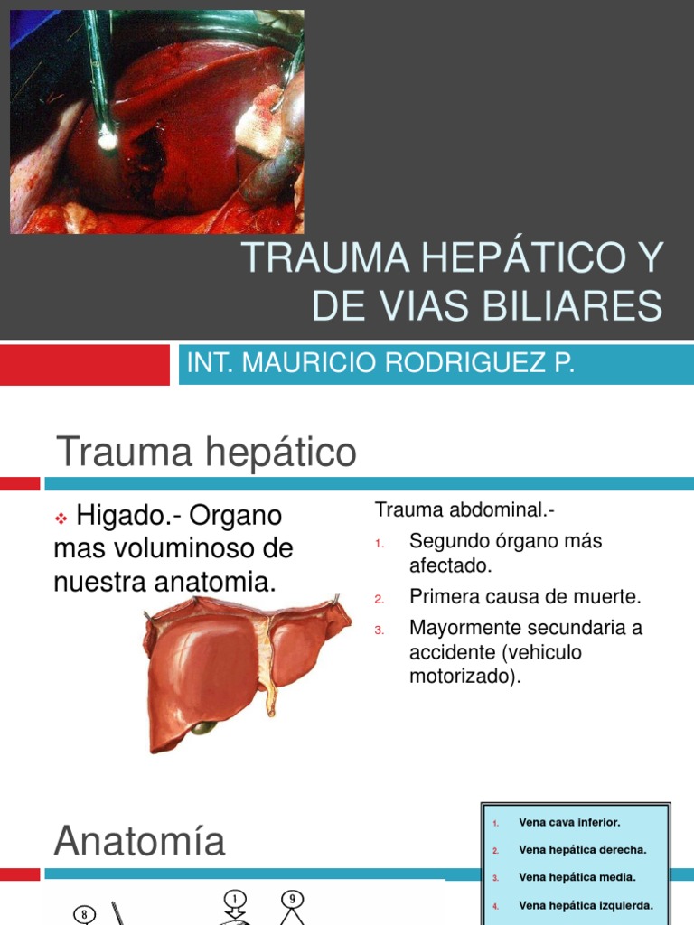 Trauma Hepatico | PDF | Hígado | Lesión