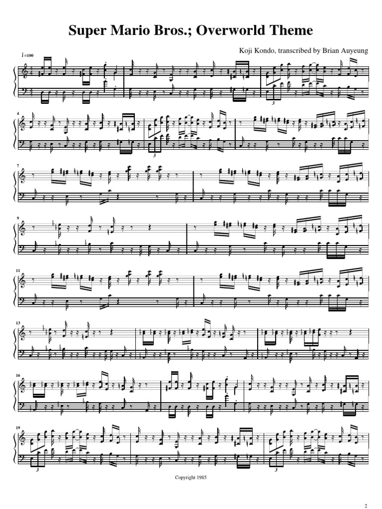 Mario Bross Themes For Violin | PDF | Video Game Gameplay | Video Game ...