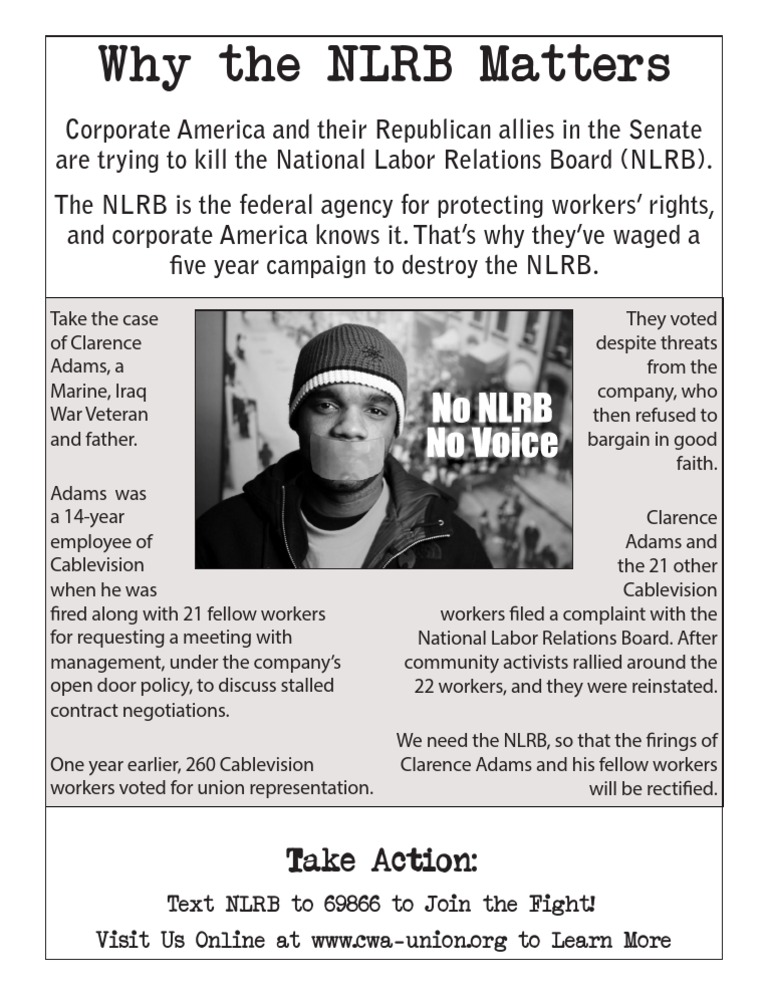 Importance of the NLRB for Workers | PDF | Social Science | Law