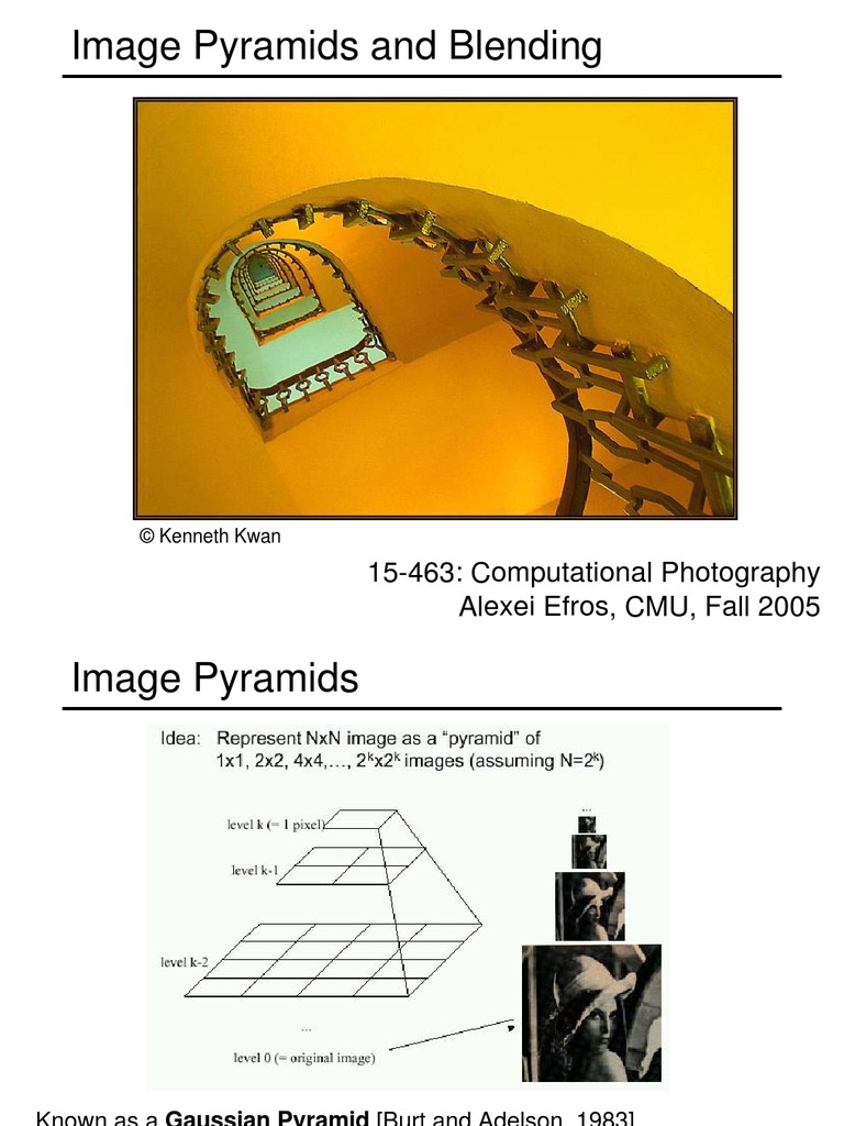 Image Pyramids and Blending: 15-463: Computational Photography Alexei ...