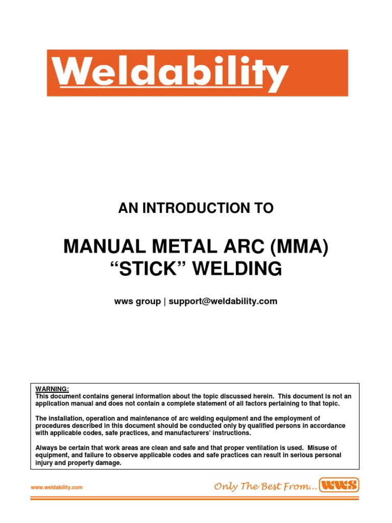 WWS Group An Introduction To Manual Metal Arc Stick Welding | PDF ...