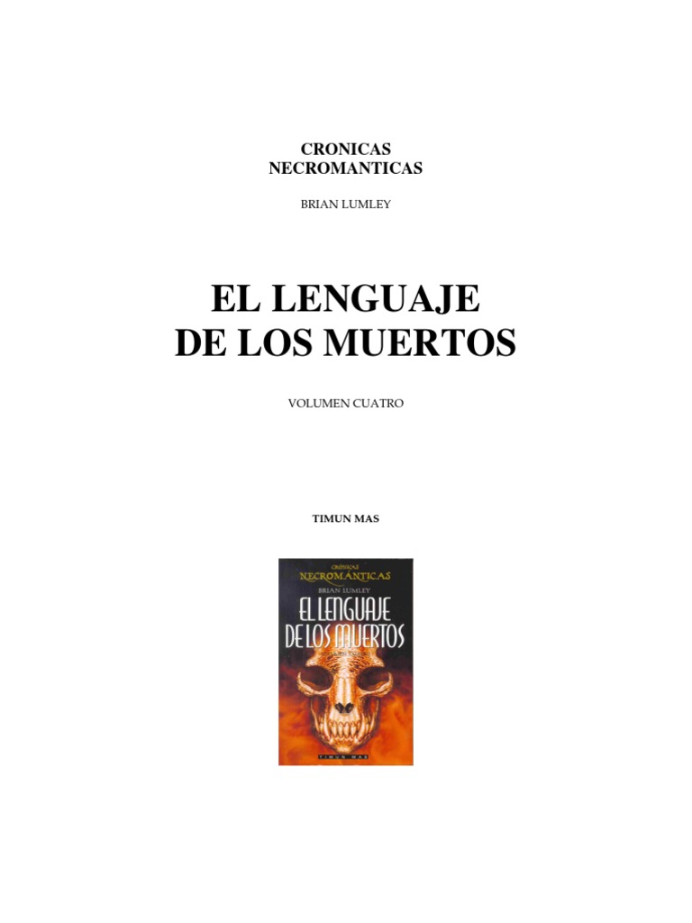 Cronicas Necromanticas 04 - El Lenguaje de Los Muertos - Brian Lumley PDF | PDF | Lobo gris ...
