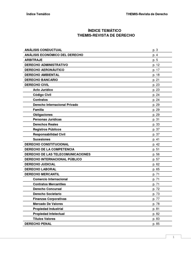 THEMIS_Índice-Temático | Derecho y economía | Arbitraje