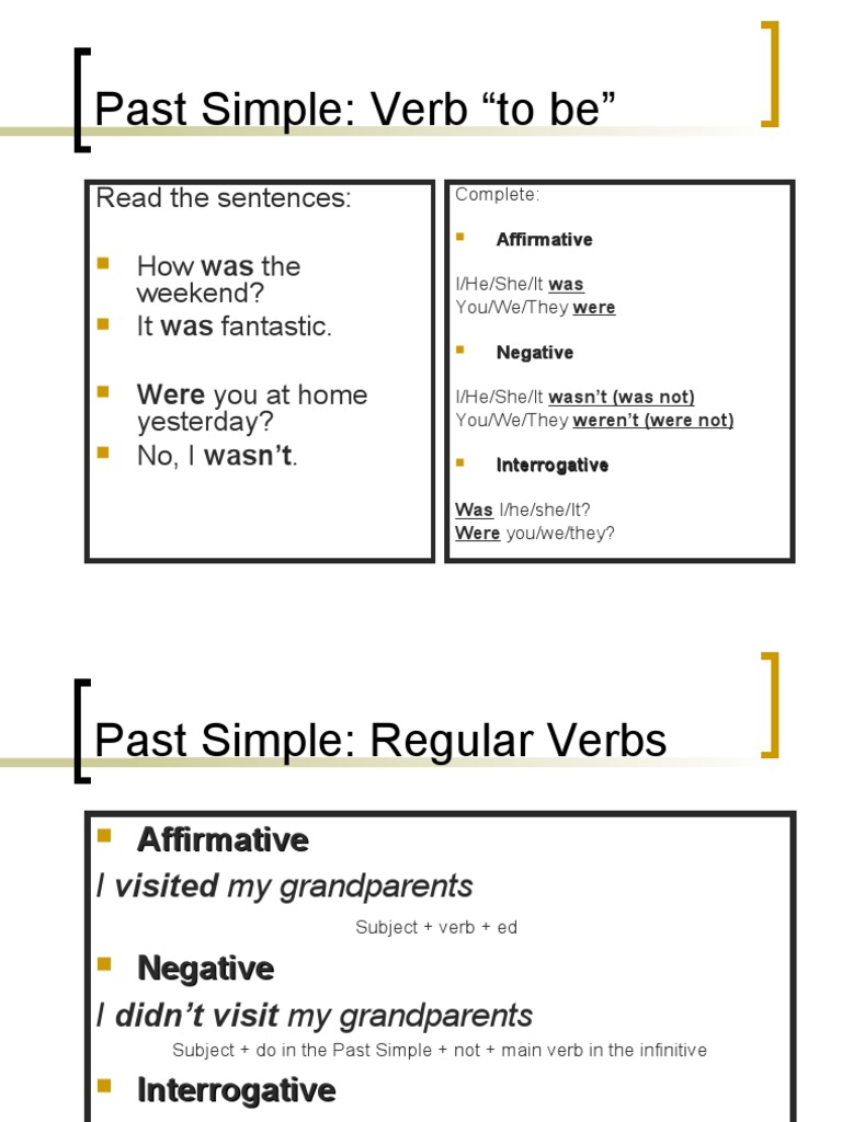 Past Simple Verb Forms Explained | PDF