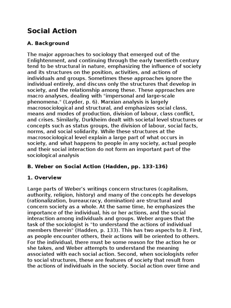 Social Action of Max Weber | PDF | Max Weber | Rationality