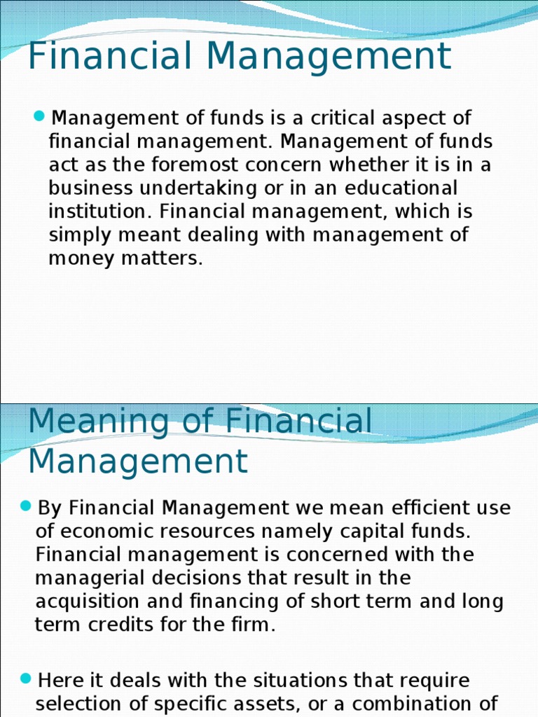 Understanding Financial Management Scope | PDF | Stocks | Business