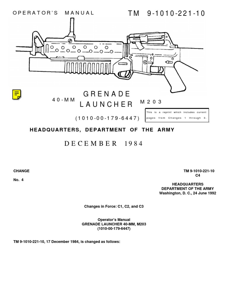 M203 40mm Manual | PDF