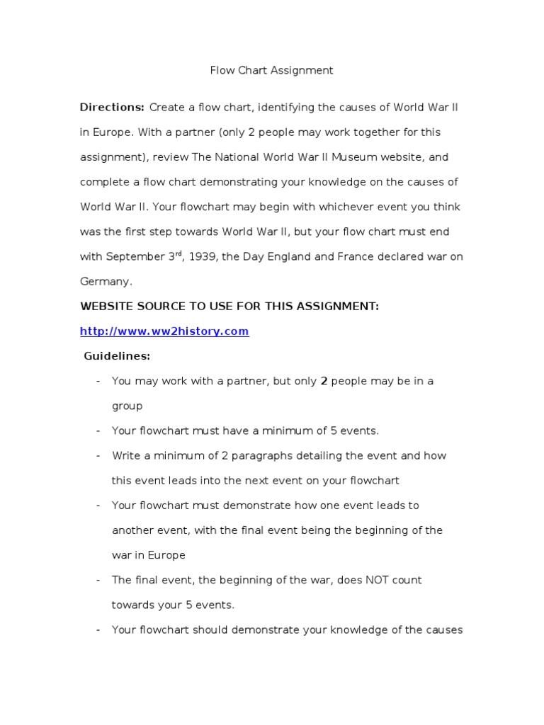 Flow Chart Assignment Download Free Pdf Treaty Of Versailles Nazi