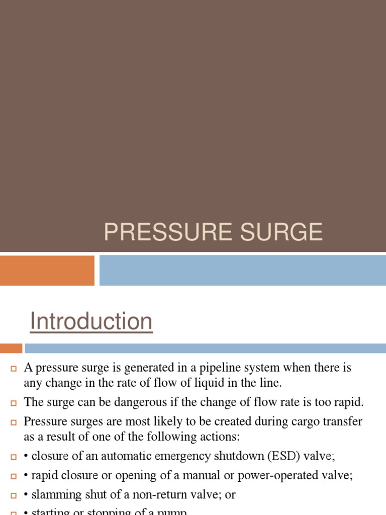 Pressure Surge | PDF | Pressure | Pump